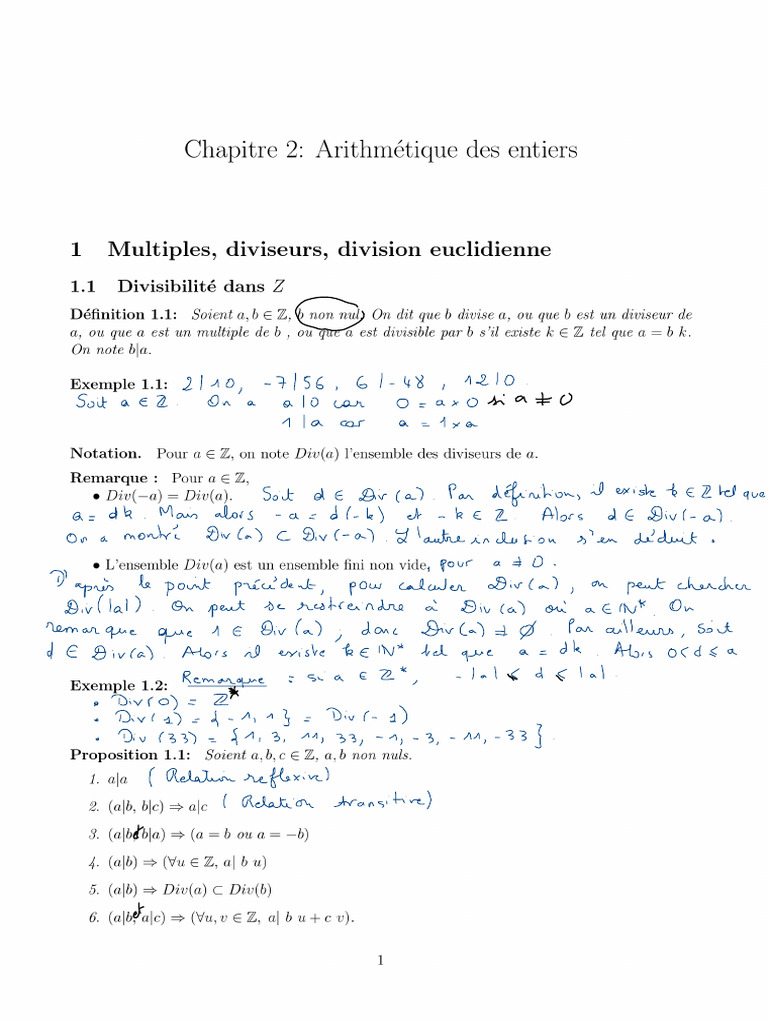 Pages de Chap2 Arith Complet1-15 | PDF