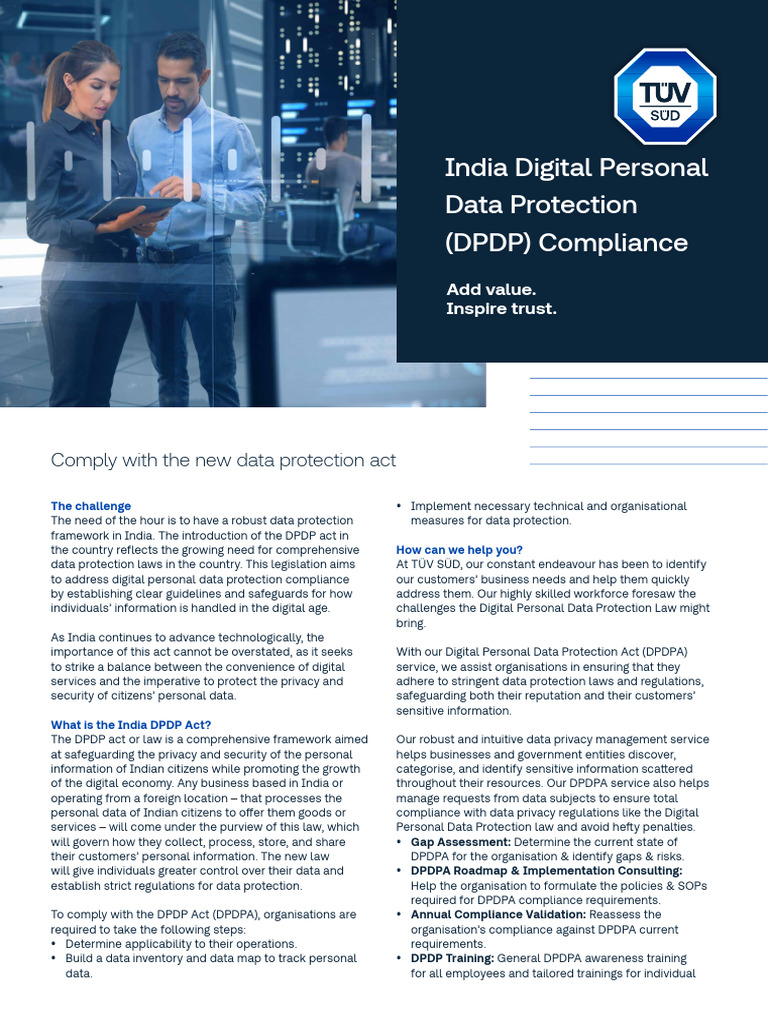 Brochure - TUV SUD | PDF | Regulatory Compliance | Information Privacy