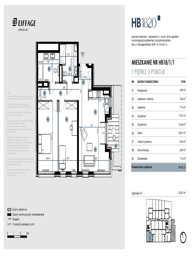 Eiffage HB1820 Karta Mieszkania hb18-1-1 | PDF
