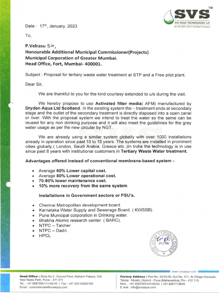 Proposal For STP P.velrasu | PDF