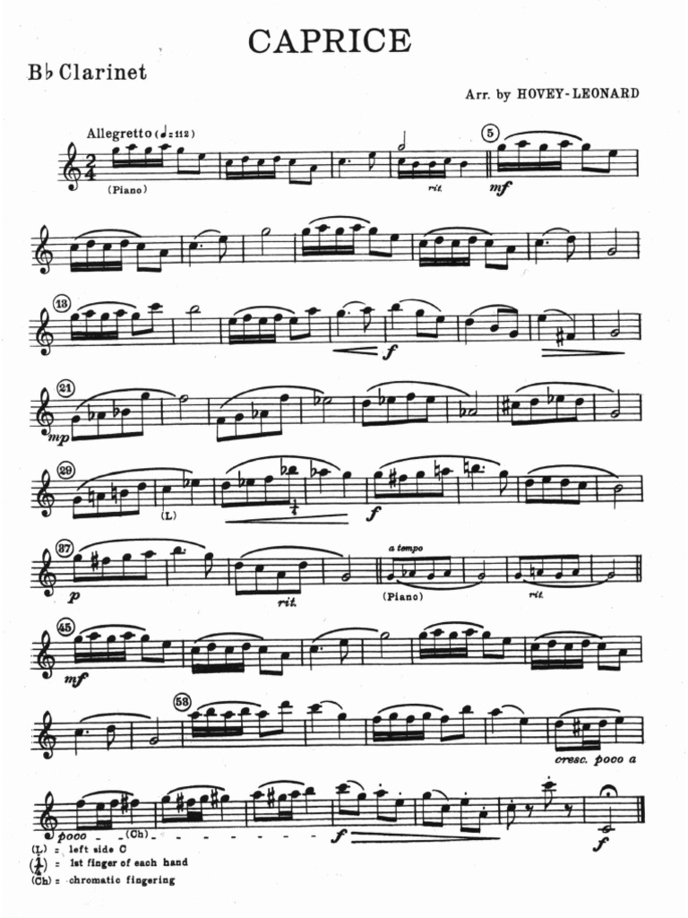 Hovey - Caprice - Clarinet | PDF