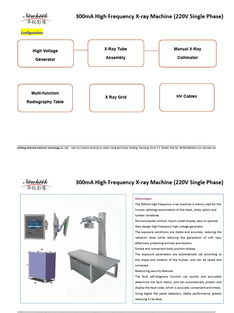 300mA High Frequency X-ray Machine | PDF | X Ray | Vacuum Tube