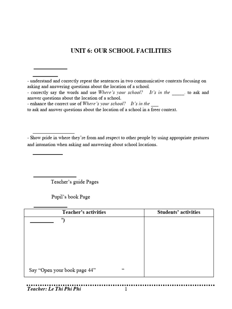Unit 6 Lesson 1 | PDF | Question | Vocabulary