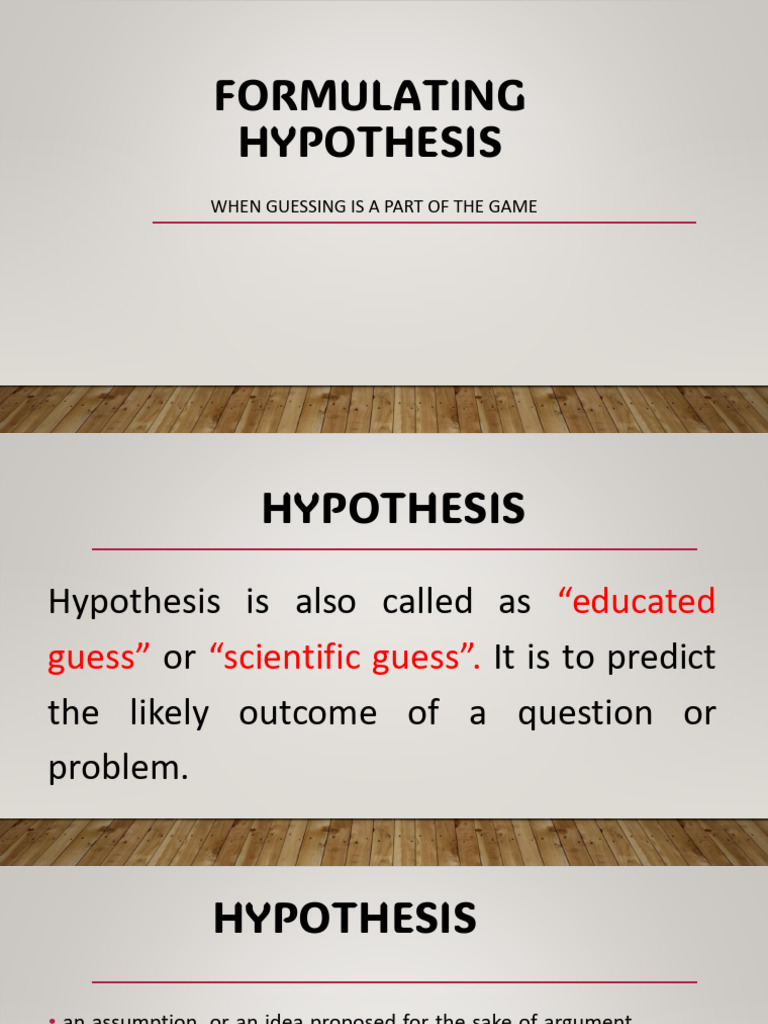 Lesson 5 Formulating Hypothesis Research 7 | PDF | Hypothesis | Falsifiability