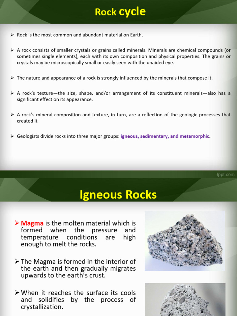 Understanding the Rock Cycle and Earth’s Formation | PDF | Rock ...