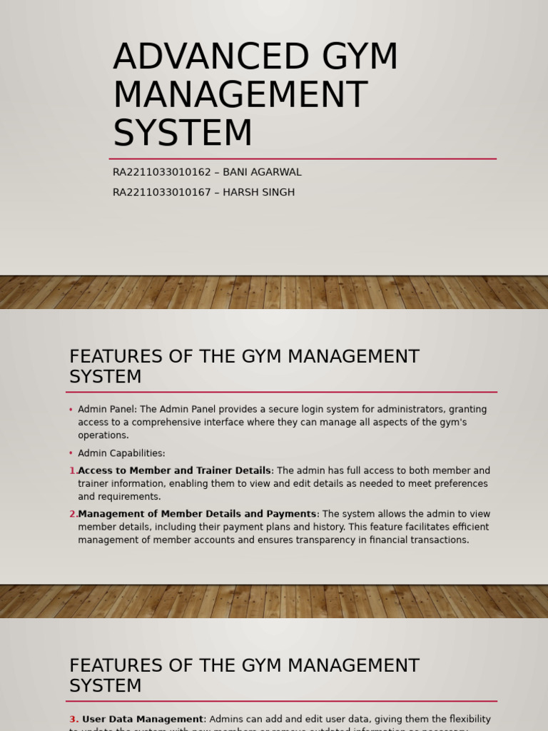 Advanced Gym Management System | PDF