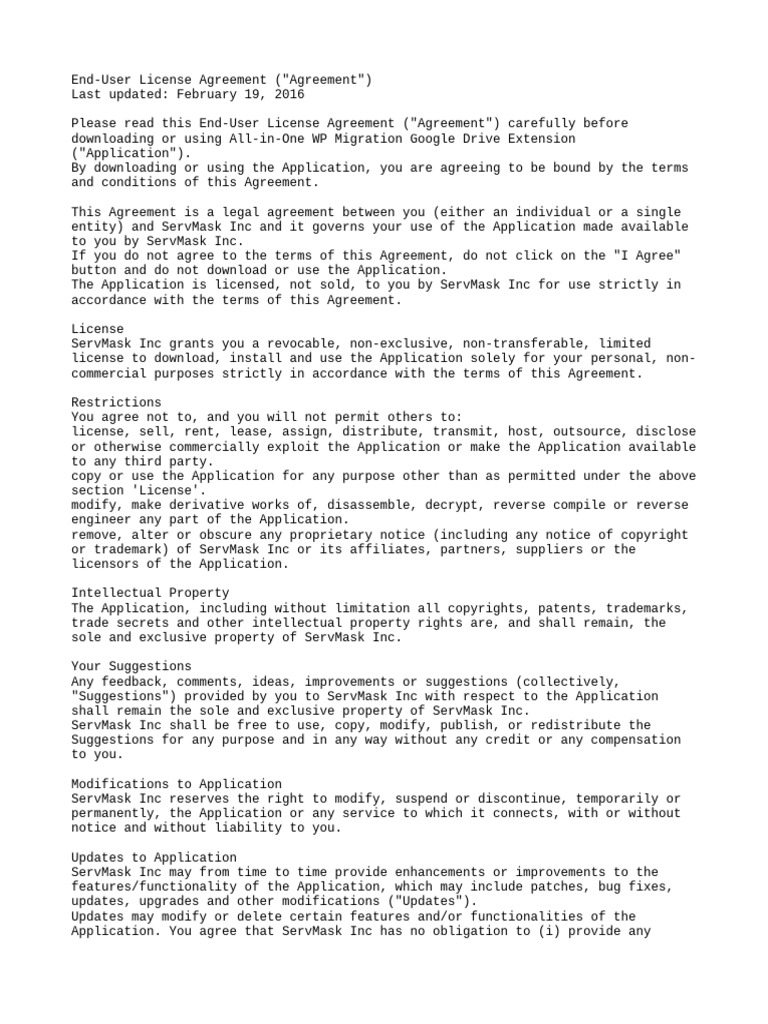 End User License Agreement | PDF | License | Private Law