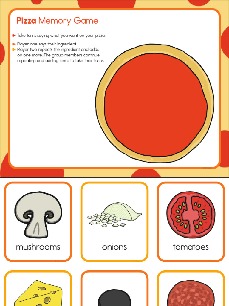 Pizza Topping Memory Game | PDF