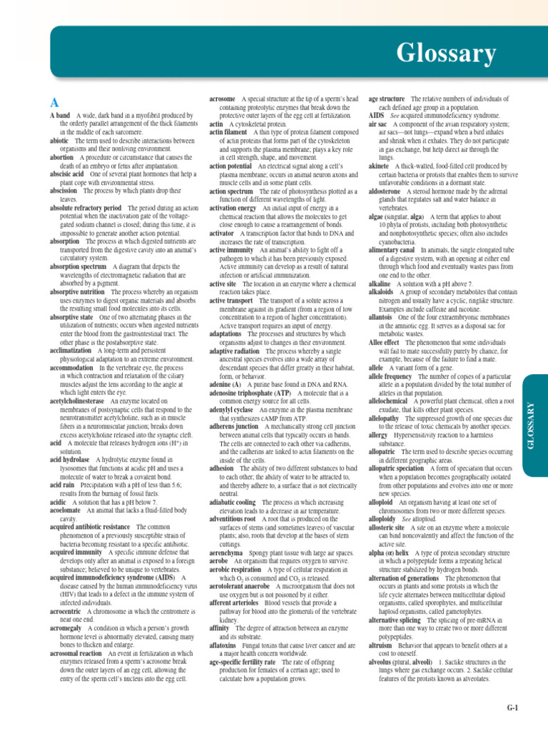 Scientific Terms Glossary | PDF | Cell (Biology) | Bacteria