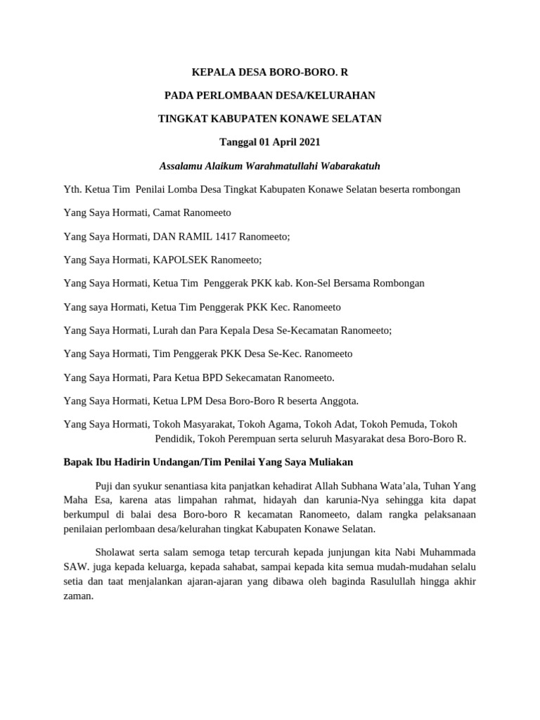 Laporan Desa Boro-Boro | PDF