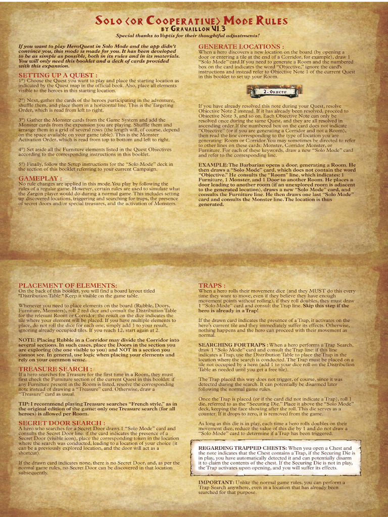 Rules and Base Quests | PDF