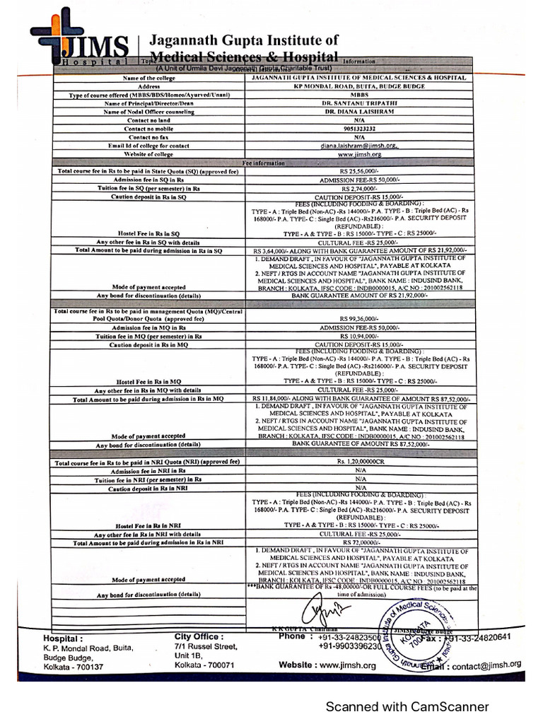 JIMSH College Information | PDF