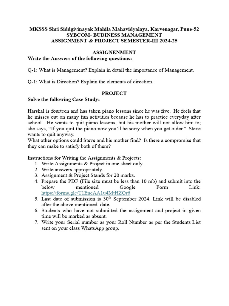 BM Assignment & Project | PDF