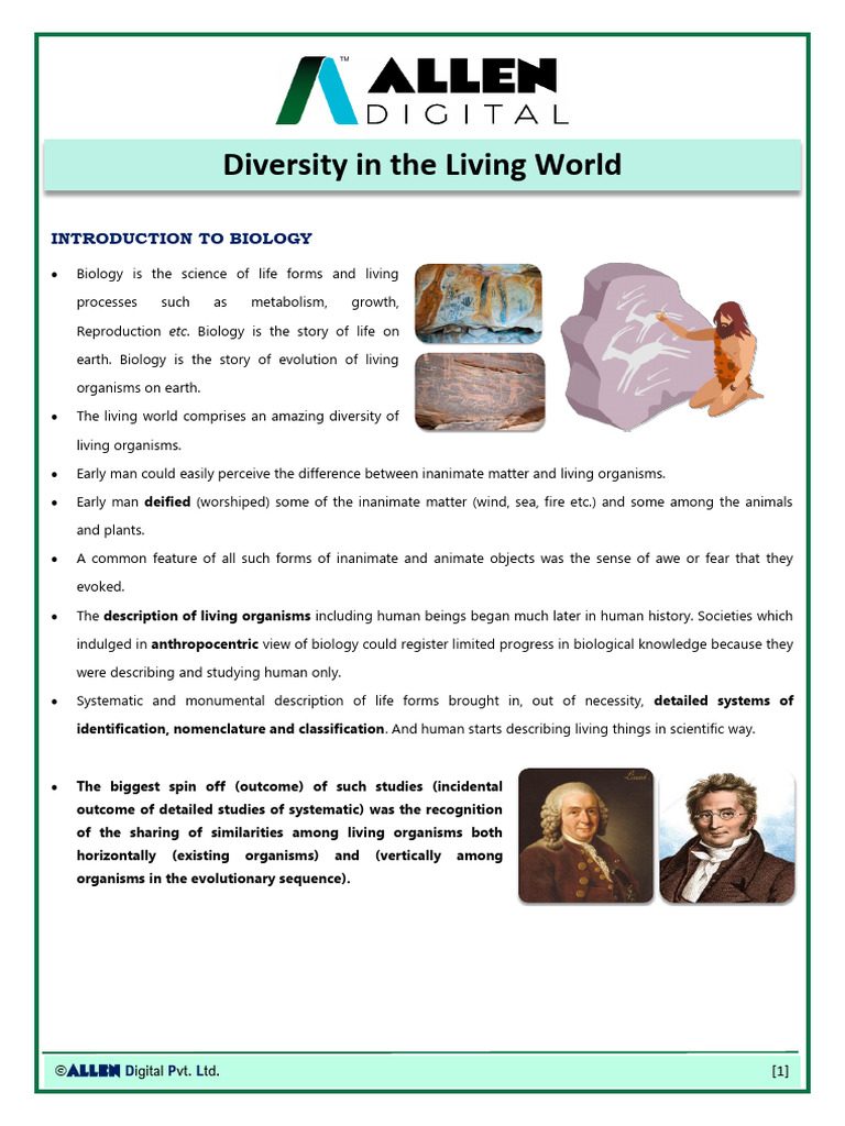 Diversity in Living Organisms Explained | PDF | Sexual Reproduction ...