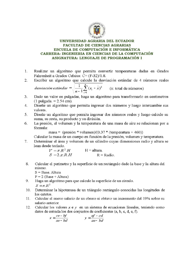 Estructuras Secuenciales en Programación | PDF