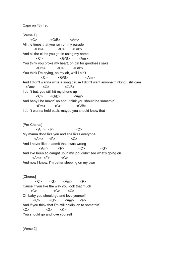 Capo On 4th Fret | PDF | Songs