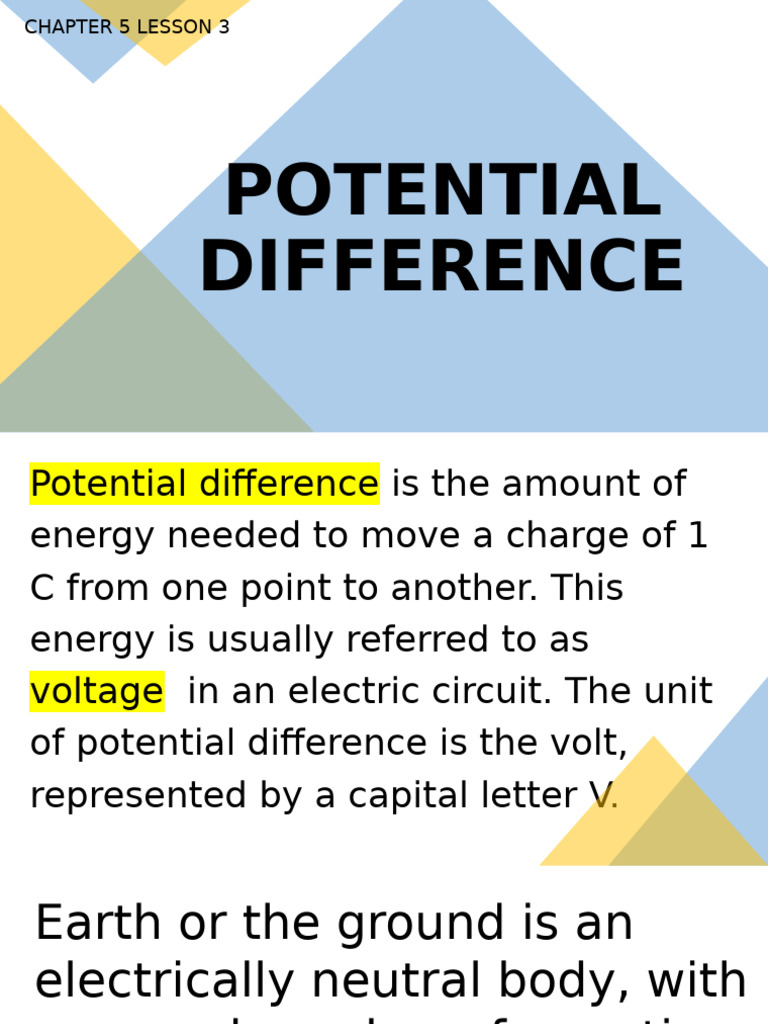 Intro to Voltage and Electric Cells | PDF