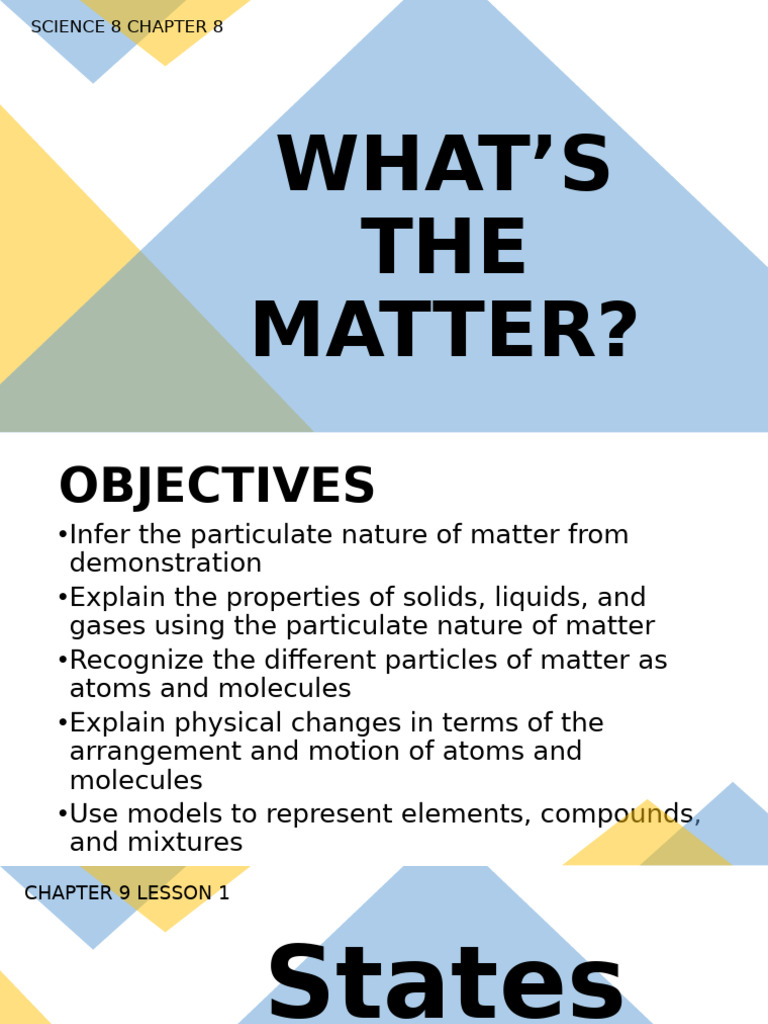 Chapter9 - Lesson1 - States of Matter | PDF