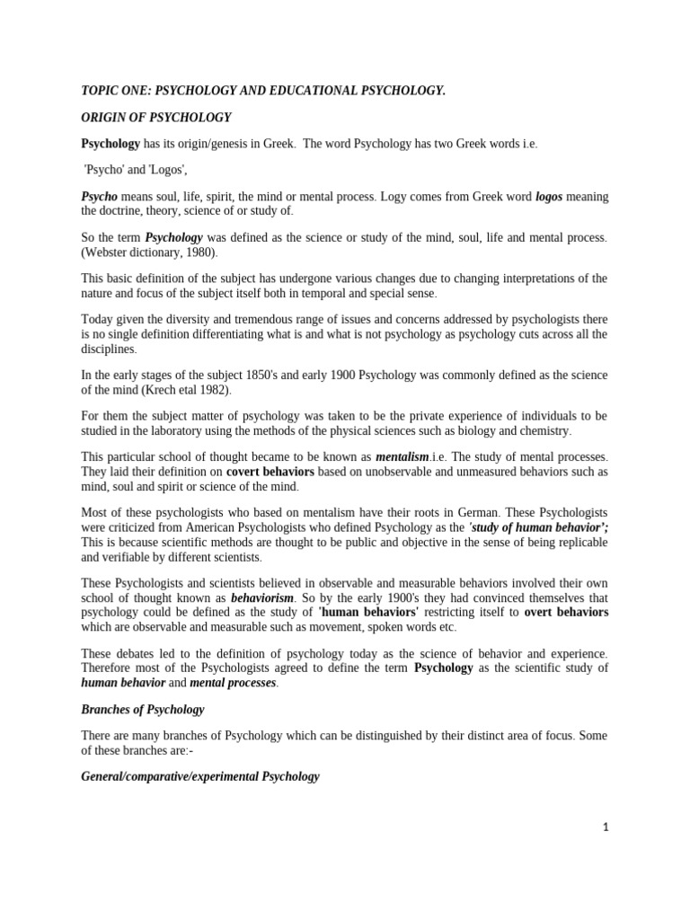 Psychology Butimba | PDF