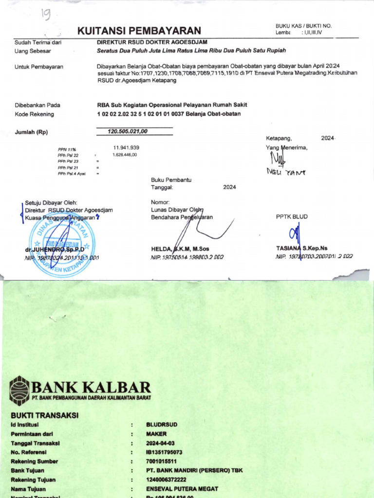 PT - Enseval Putera M Rp. 120.505.021 | PDF