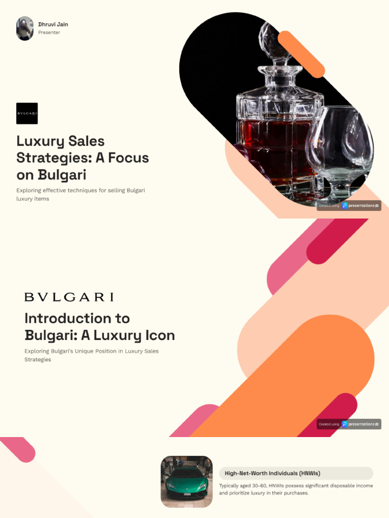 Bulgari Sales Strategy Presentation | PDF