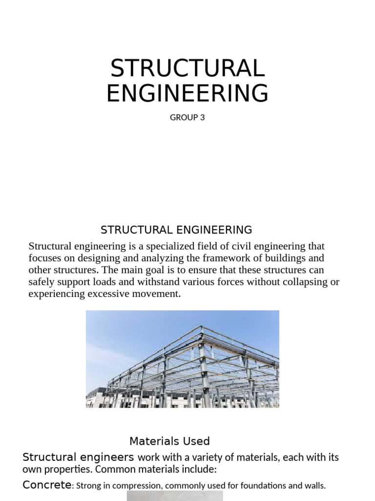 Structural Engineering Presentation | PDF | Structural Load | Structural Engineering