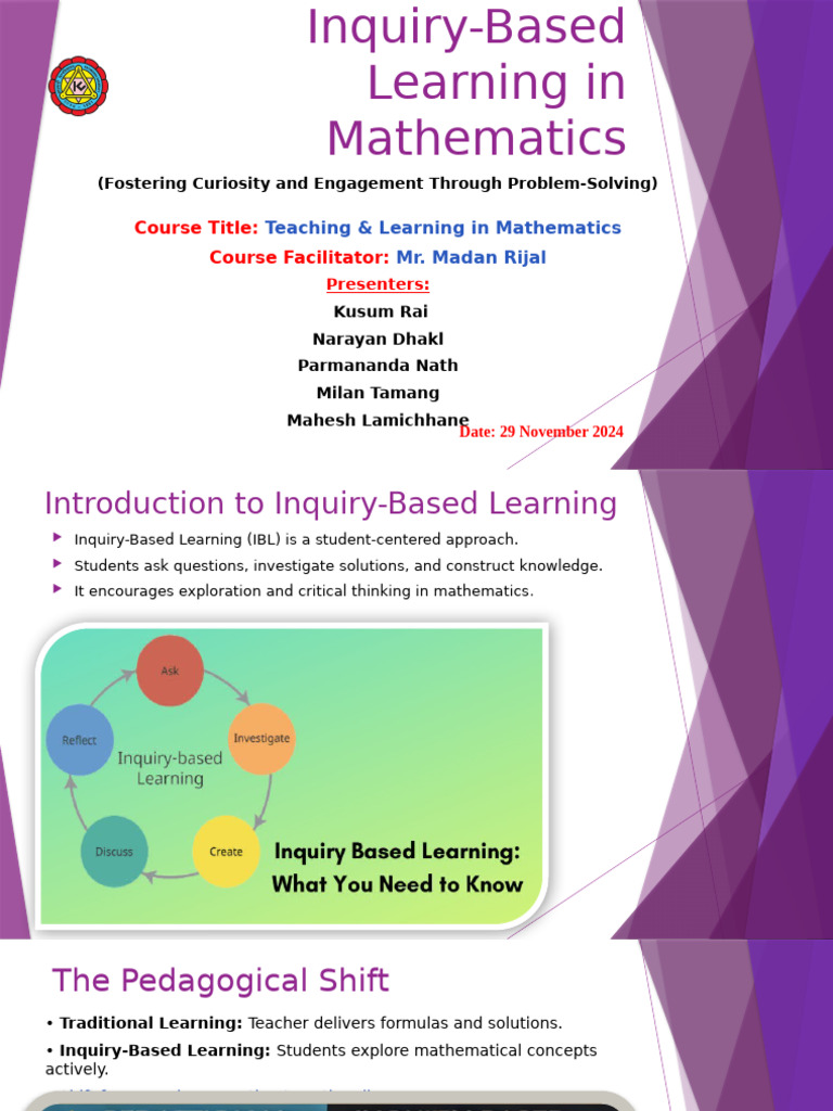 Inquiry Based Learning Mathematics | PDF | Inquiry Based Learning | Learning