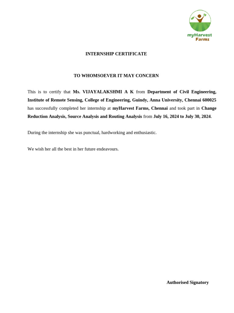 Civil Engineering Internship Certificates | PDF