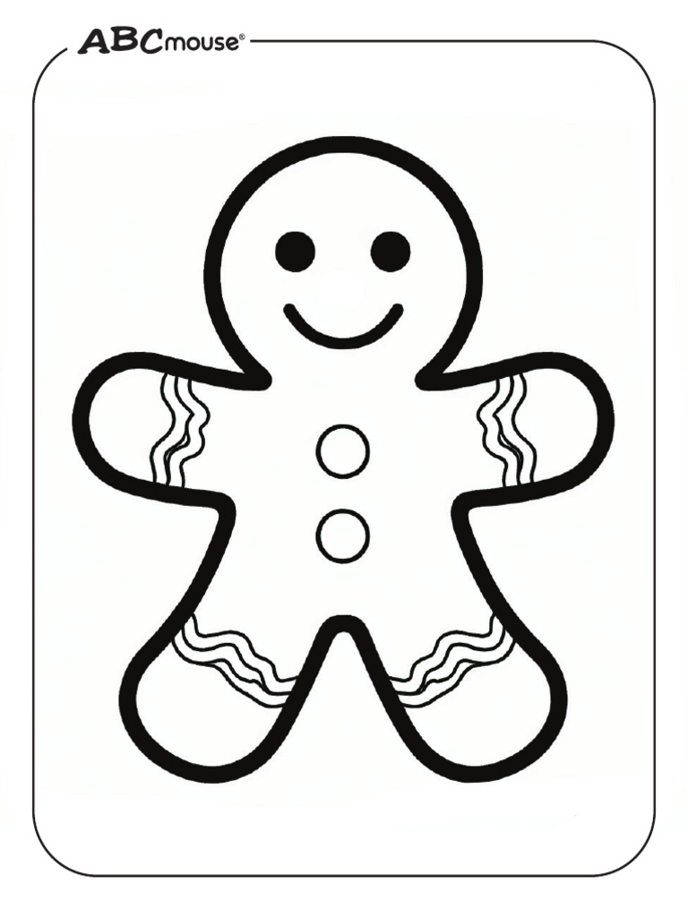 ABCmouse Gingerbread Man Coloring Page 1 | PDF