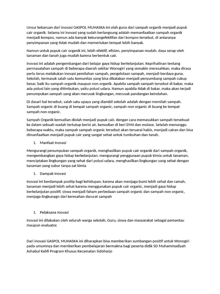 Unsur Kebaruan Wia | PDF