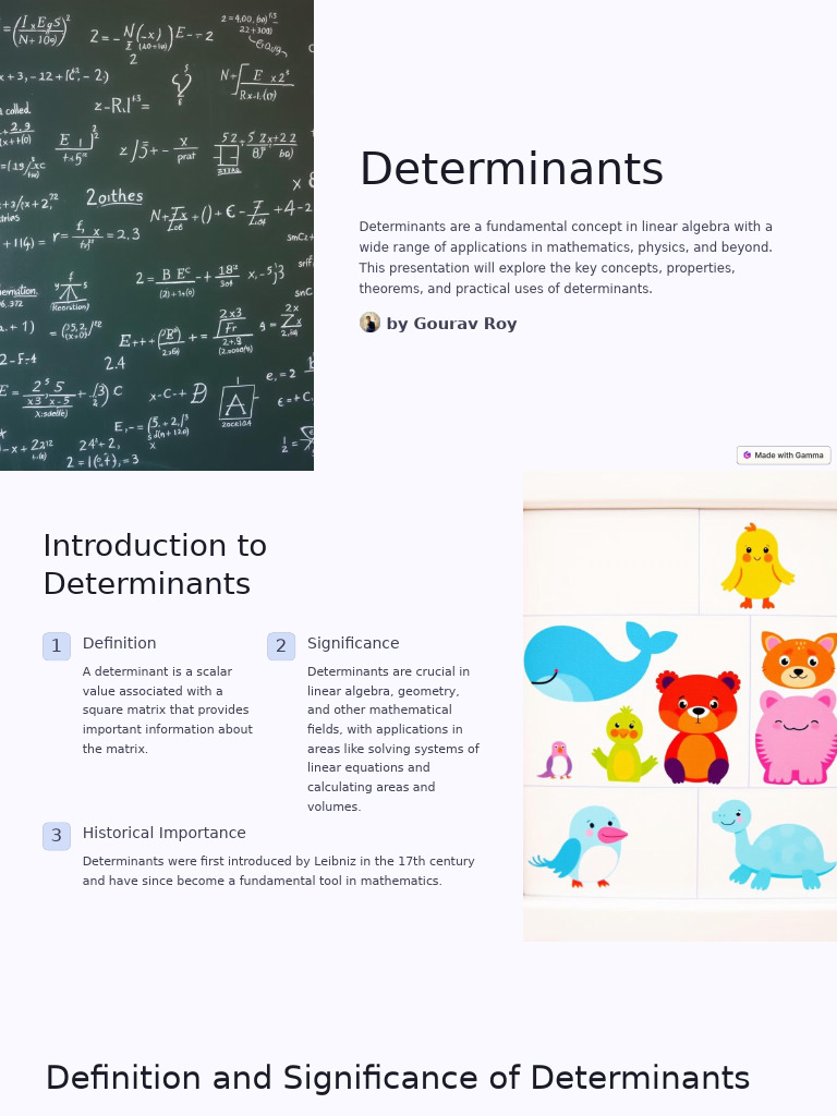 Determinants | PDF | Determinant | Matrix (Mathematics)