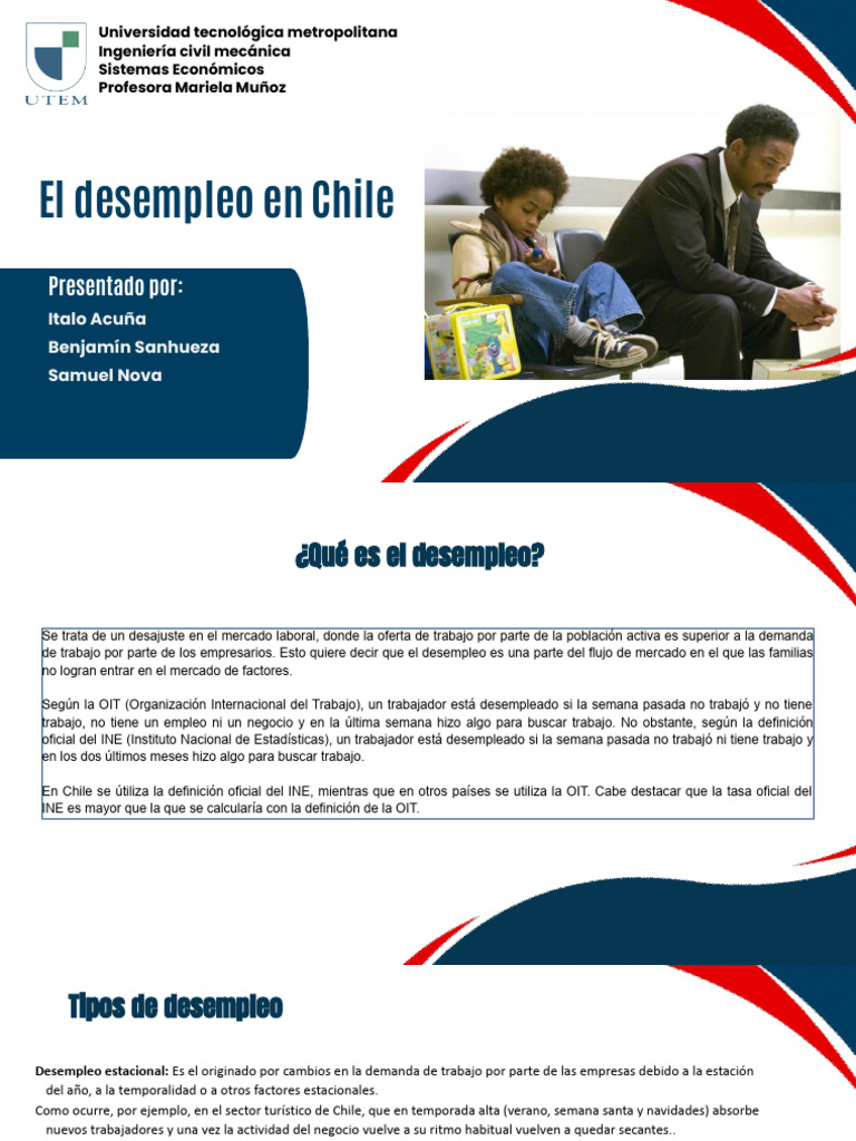 Desempleo en Chile: Causas y Soluciones | PDF | Desempleo | Economias