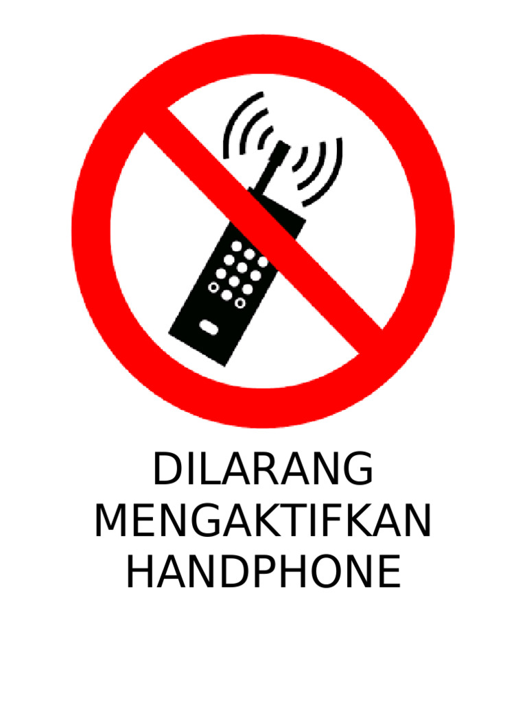 Dilarang Mengaktifkan Handphone | PDF