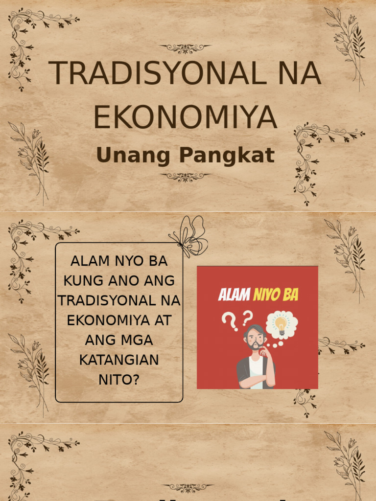 Group1 TRADISYONAL NA EKONOMIYA | PDF
