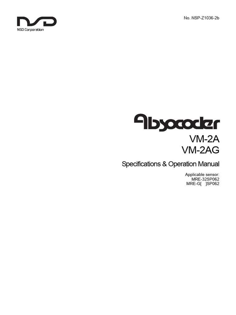 VM-2A VM-2AG: Specifications & Operation Manual | PDF | Electrical ...