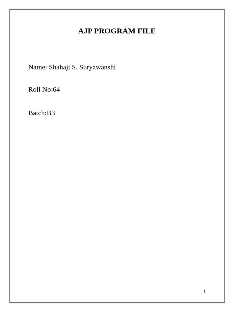 AJP PROGRAMFILE Ss | PDF | Computing Platforms | Software