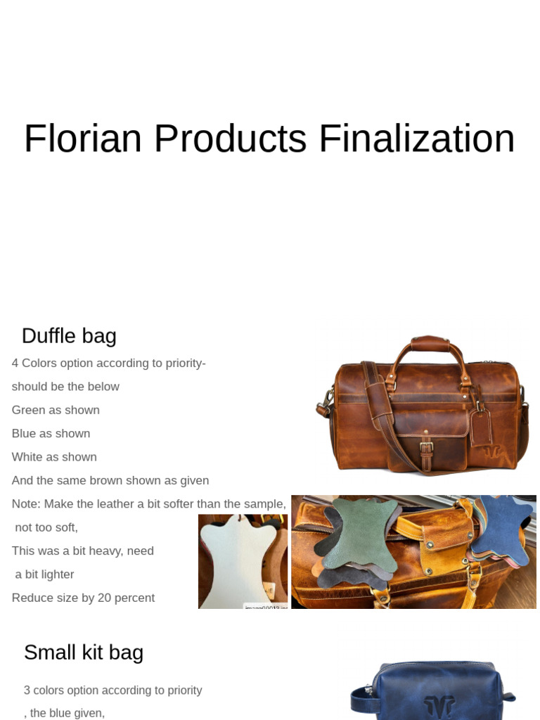 Florian Products Finalization | PDF
