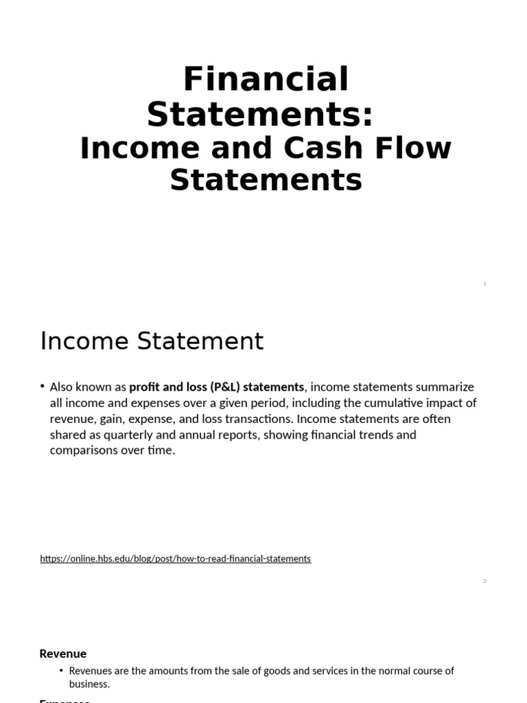 Product Finance - Income and Cash Flow Statements | PDF | Expense | Income Statement