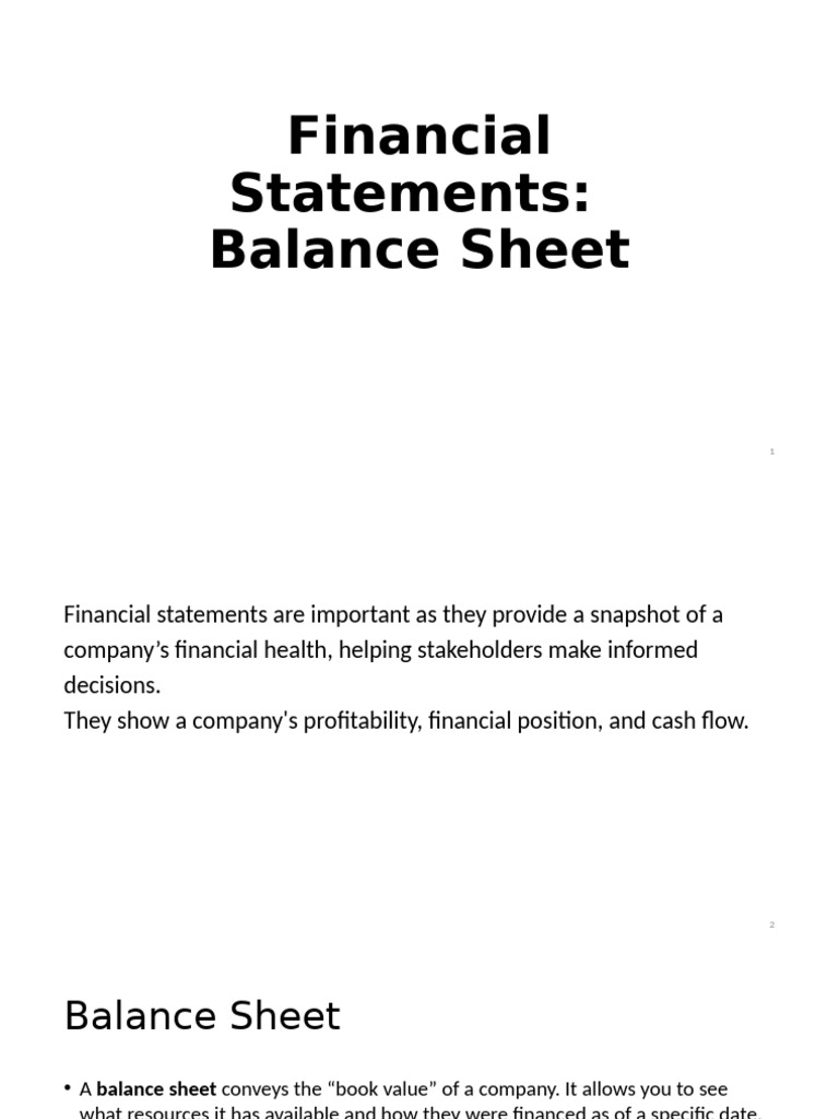 Understanding Balance Sheets Explained | PDF | Balance Sheet | Equity ...