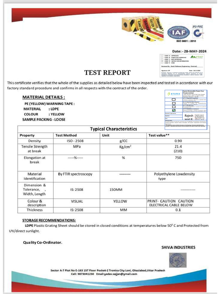 Ayana Renewable Power Test Report | PDF | Justice | Crime & Violence