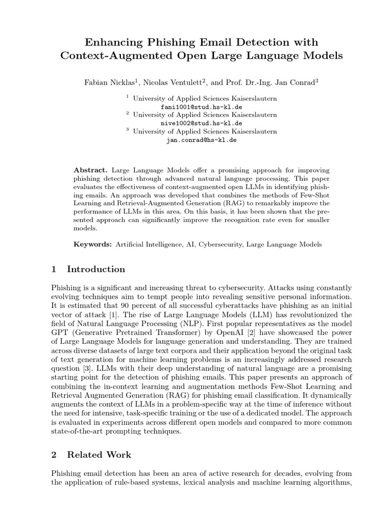 URAI Phishing Email Detection Paper | PDF | Machine Learning | Statistical Classification