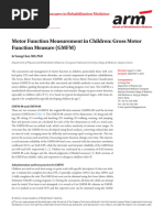 GMFM Score Sheet for Cerebral Palsy | PDF