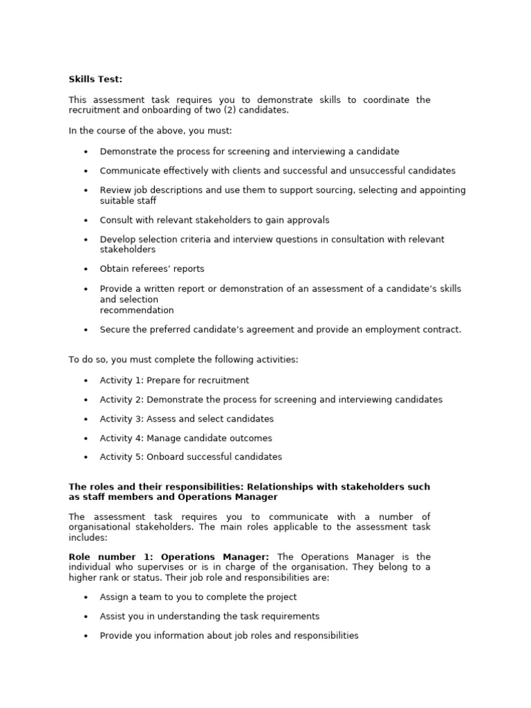 Recruitment & Onboarding Skills Test | PDF | Search Engine Optimization ...