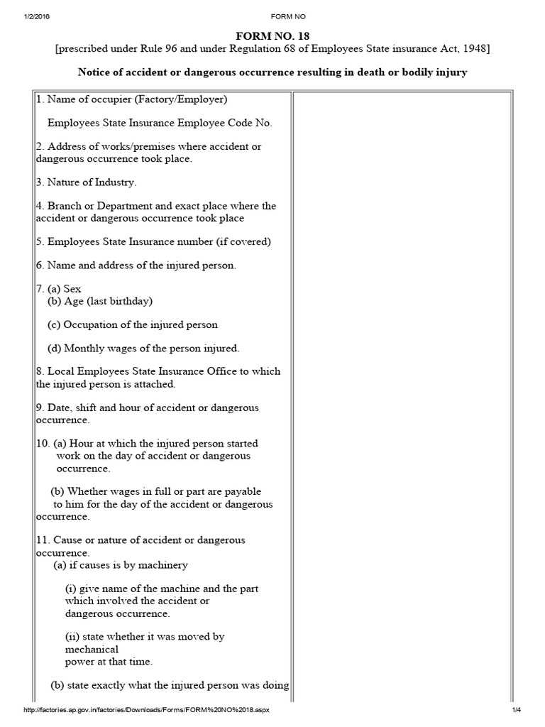 Form No 18 | PDF | Employment | Justice