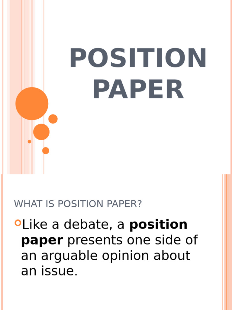 Position Paper | PDF | Argument | Evidence