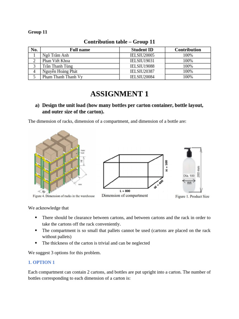 INTRODUCTION TO MATERIAL HANDLING SYSTEMS-Assignment-1-fixed | PDF | Vietnam