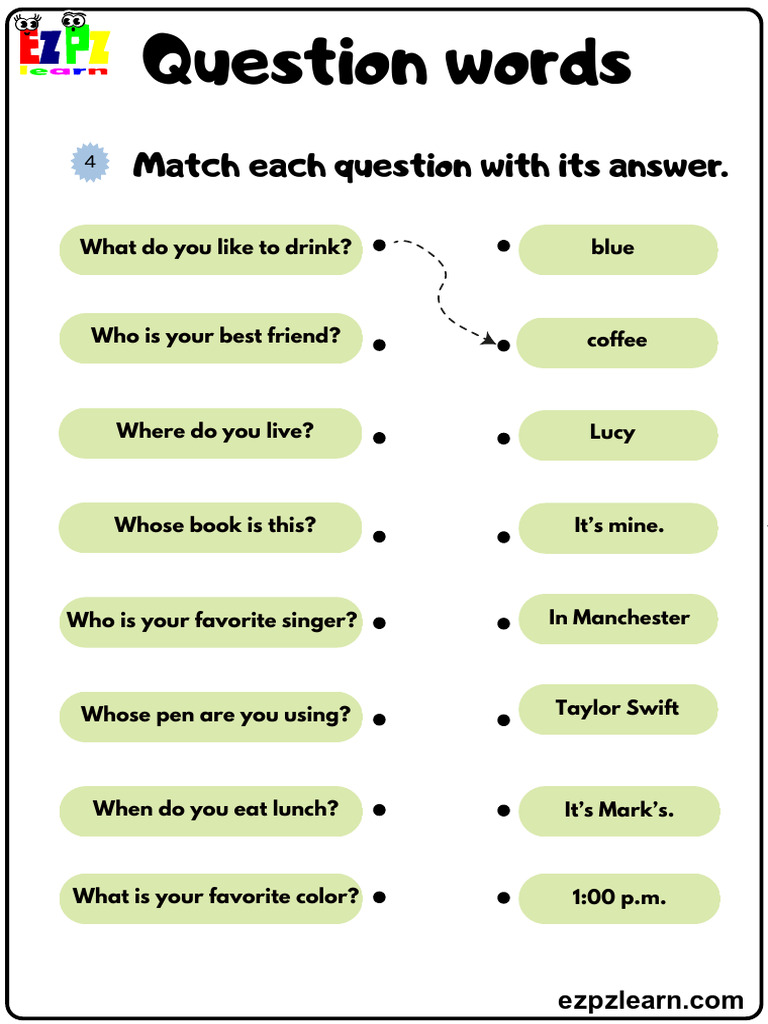 Question Words Matching | PDF