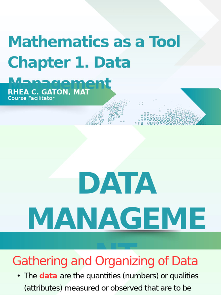 MMW Mathematics As A Tool | PDF | Mean | Mode (Statistics)