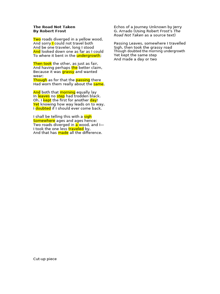 CUT-UP Example | PDF