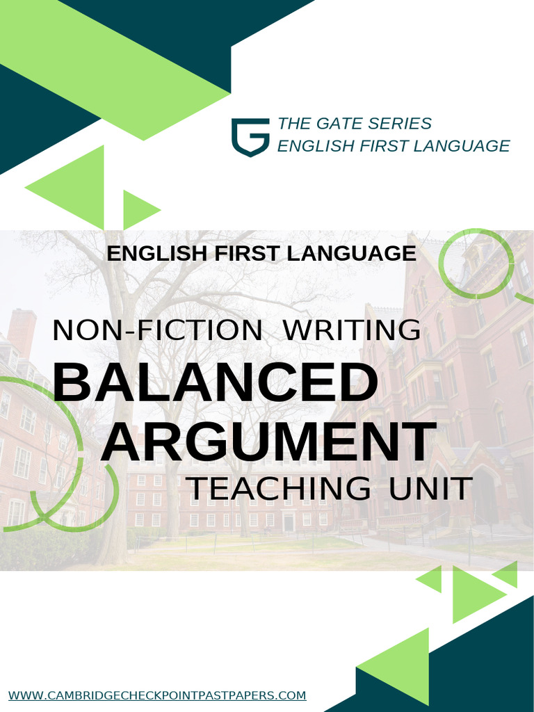 1705585807balanced Argument Teaching Unit | PDF | Argument | Learning